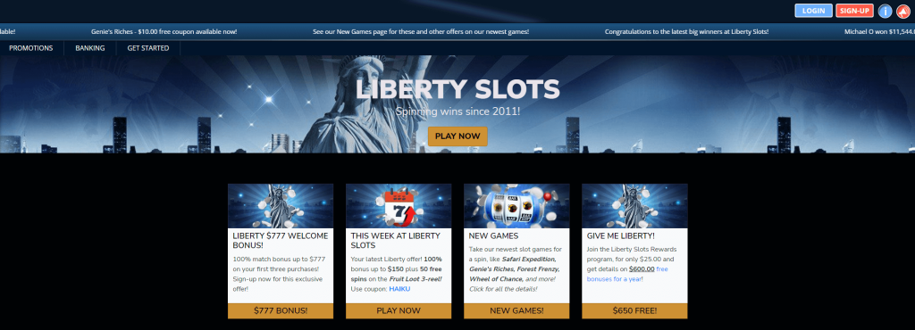 Liberty Slots Casino Review (2025) - $777 BONUS