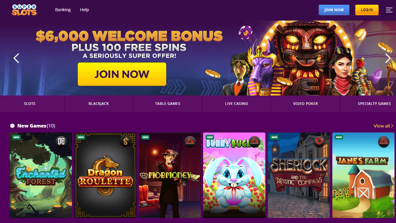 Super Slots Casino Review (2023) - $500BONUS